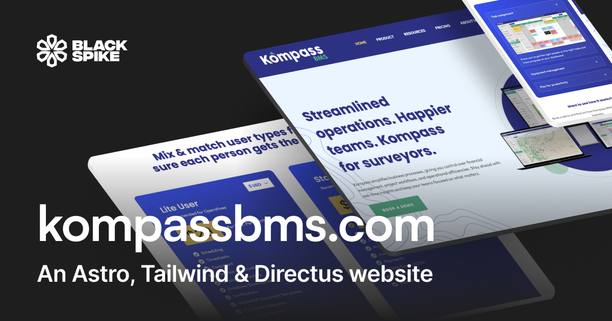 Kompass: Astro + Directus | case study | blackspike design - web design & development with Astro ...